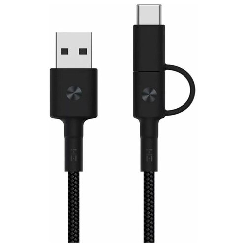 Кабель ZMI 2in1 USB - microUSB / USB Type-C (AL403), 1 м, черный