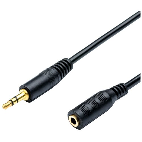 Удлинитель Atcom mini jack 3.5 mm - mini jack 3.5 mm (AT6847/48/49), 3 м, черный