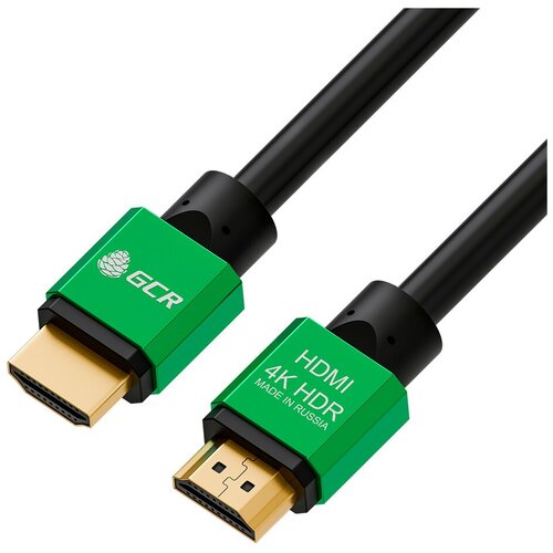 Кабель GCR HDMI - HDMI (GCR-HM461), 1.2 м, зеленый/черный