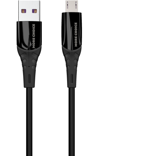 Дата-кабель USB 3.0A для micro USB More choice K32Sm силикон 1м Black