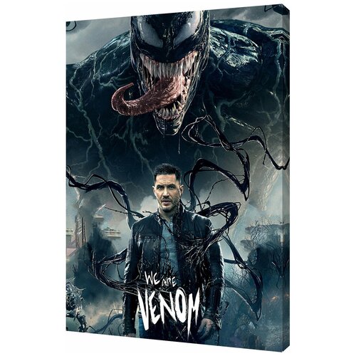 Картина на холсте "Venom" Topposters 50х70 см. Комикс