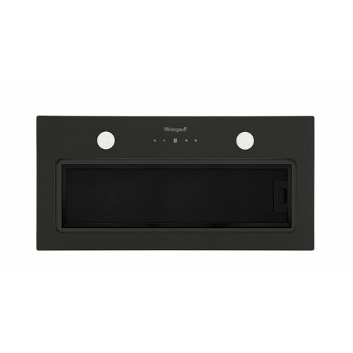 Кухонная встраиваемая вытяжка Weissgauff Dubhe 600 Black Touch 3 года гарантии, Алюминиевый жировой фильтр, Низкий уровень шума