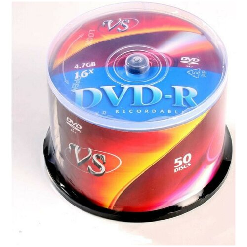 DVD-R Носители информации DVD-R, 16x, VS, Cake/50, VSDVDRCB5001