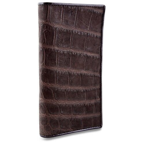 Портмоне Exotic Leather, фактура под рептилию, коричневый