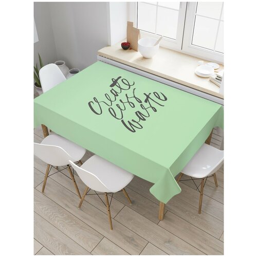 Скатерть прямоугольная JoyArty на кухонный стол "Умная мысль" из оксфорда, 120x145 см