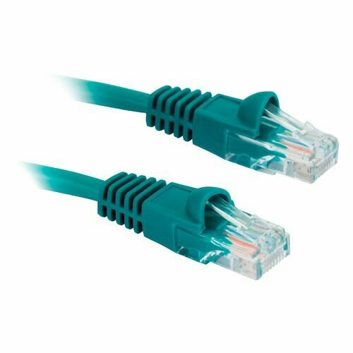 Патч-корд Buro литой (molded), UTP, cat.5E, 5м, 4 пары, 26AWG, алюминий омедненный, 1 шт, зеленый