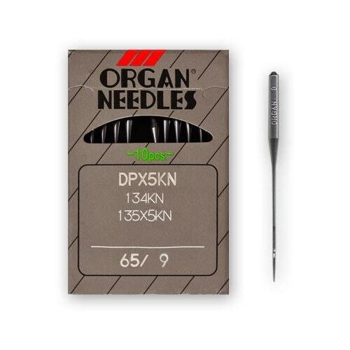 Иглы для промышленных швейных машин "Organ Needles", №065, 10 штук, арт. DPх5KN