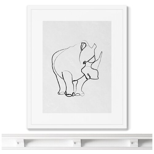 Репродукция картины в раме Rhino, 2019г. Размер картины: 42х52см