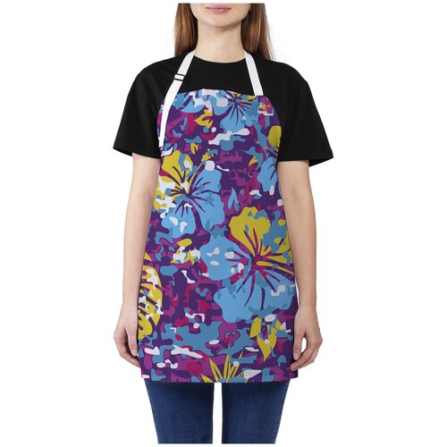 Фартук женский для готовки JoyArty "Тропическое разноцветье", универсальный размер