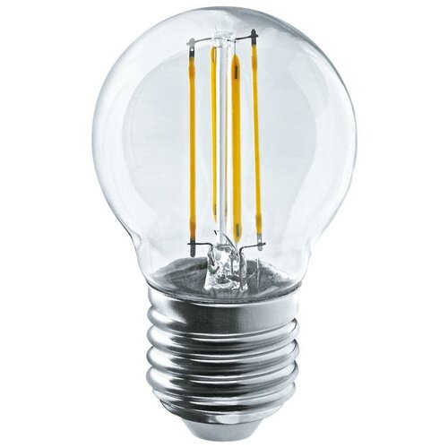 Лампа светодиодная филаментная 80 882 OLL-F-G45-10-230-2.7K-E27 10Вт шар прозрачная 2700К тепл. бел. E27 1000лм 220-240В | код 80882 | онлайт (2шт. в упак.)