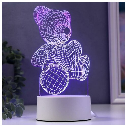 Светильник "Мишутка" LED RGB от сети 9,5х10,5х20 см