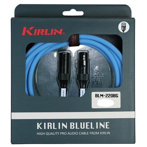 Микрофонный кабель Kirlin BLM-220BG/BE/3m, XLR мама - XLR папа длина 3 метра