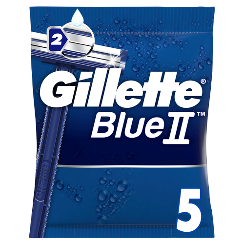 Gillette Одноразовые Мужские Бритвы Blue2, с 2 лезвиями,  5, фиксированная головка