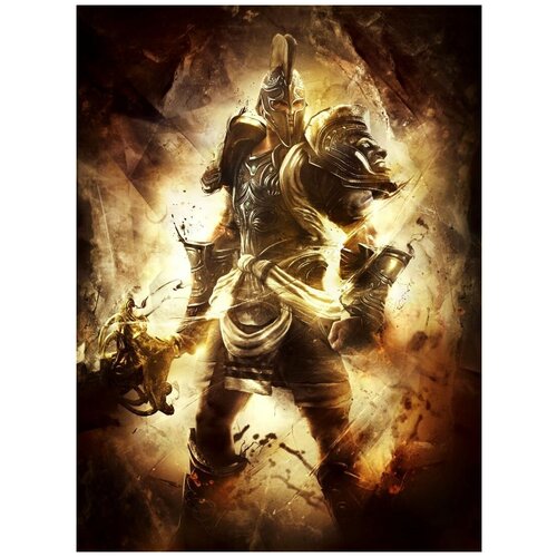 Плакат, постер на холсте God Of War/Бог Войны-Картина. Размер 42 на 60 см