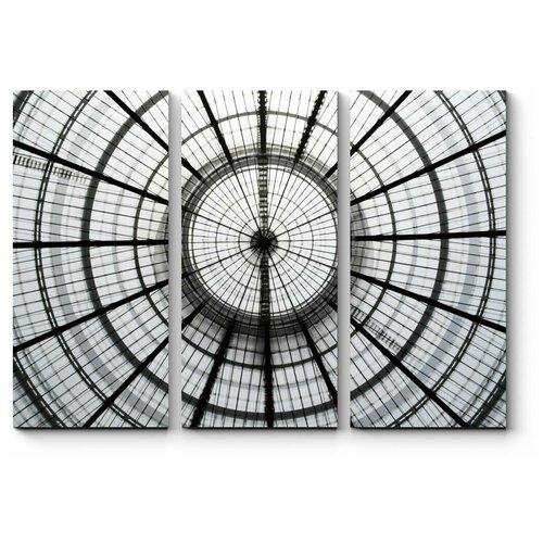 Модульная картина Круглый стеклянный потолок 60x43