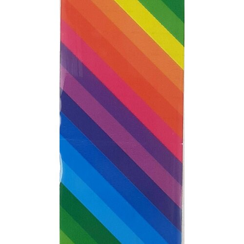 Декор для ногтей - Фольга №041, разноцветный, узор в линию, 90 см, 1 шт