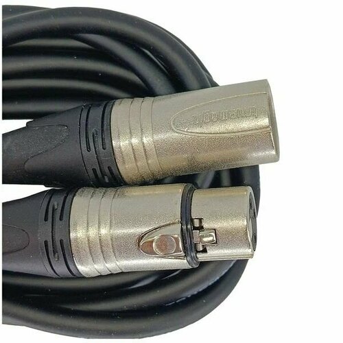 Кабель микрофонный True magic TMH003/15M, HD XLR male - XLR female, 15м, 7мм, черный