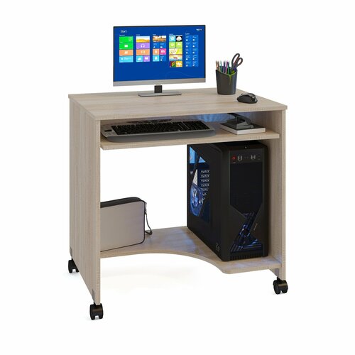 Компьютерный стол письменный для дома 80см дуб сонома - СК0444