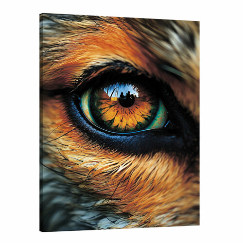 Интерьерная картина 50х70 "Лисий глаз"