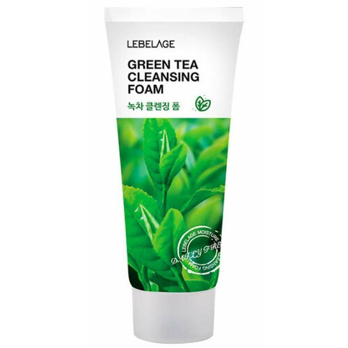 Пенка для лица очищающая с экстрактом зеленого чая LEBELAGE CLEANSING FOAM 100 мл - GREENTEA