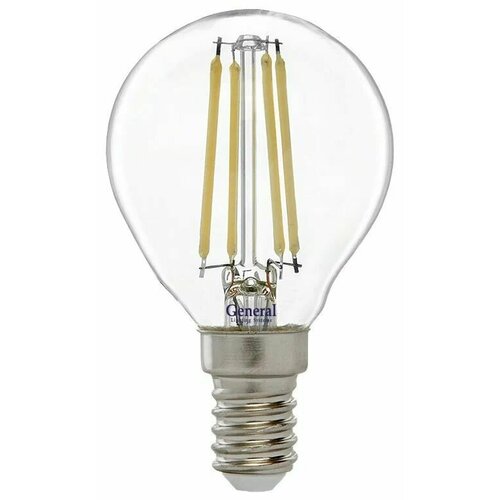 Лампа филамент светодиодная энергосберегающая General GLDEN-G45S-10-230-E14-2700, 10 шт в комплекте, 10 Вт