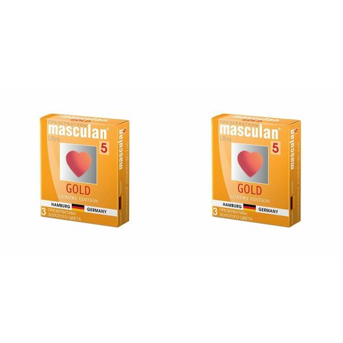 Masculan Презервативы №5 Ultra Gold, 3 шт, 2 уп