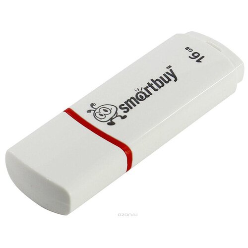 Память Smart Buy "Crown" 16GB, USB 2.0 Flash Drive, белый