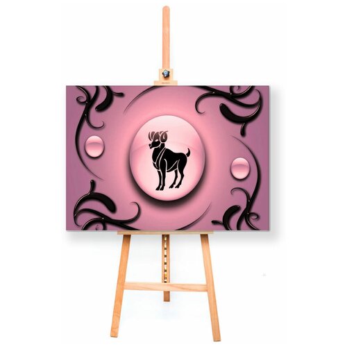 Интерьерная картина Coolpodarok Знаки Зодиака Овен Розовый фон