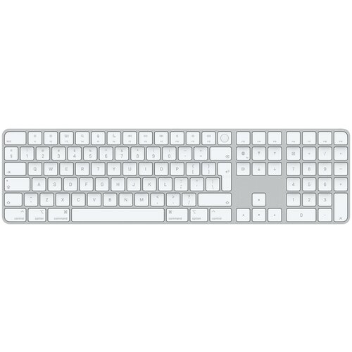 Беспроводная клавиатура Apple Magic Keyboard с Touch ID и цифровой панелью белый/серый, английская, 1 шт.