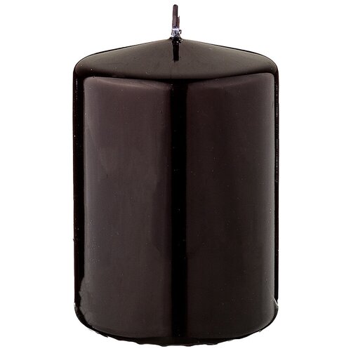 Свеча столбик 10см черный лакированный Adpal (348-843)