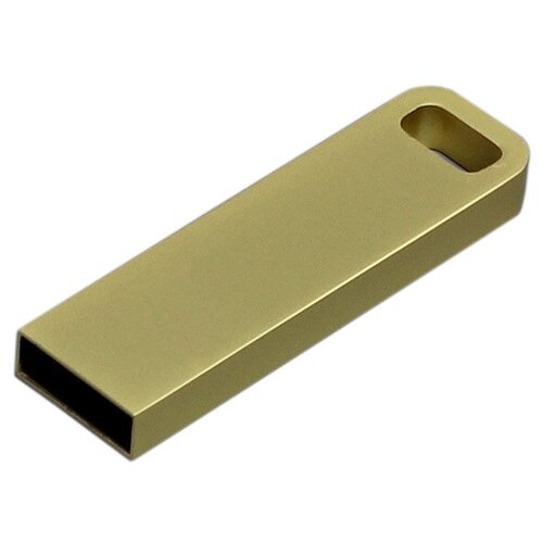 Компактная металлическая флешка Fero с отверстием для цепочки (32 GB USB 2.0 Золотой Mini031 Flash drive модель 325)