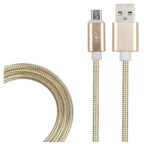 USB кабель micro USB, золото металл, 1 метр REXANT, цена за 1 шт
