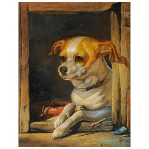 Репродукция на холсте Пес (Dog) №4 Вэнеман Томас 30см. x 39см.