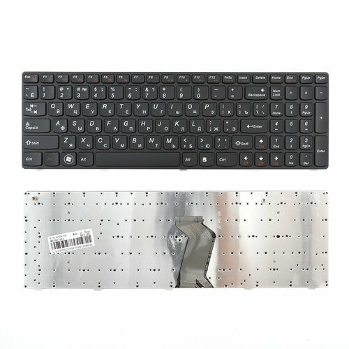 Клавиатура для ноутбука Lenovo G570, G770, Z560 черная с рамкой