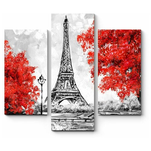 Модульная картина Краски осени в Париже 180x162