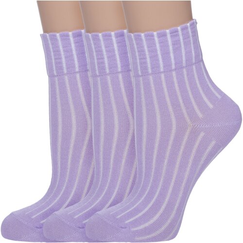 Носки AKOS 3 пары, размер 16, фиолетовый