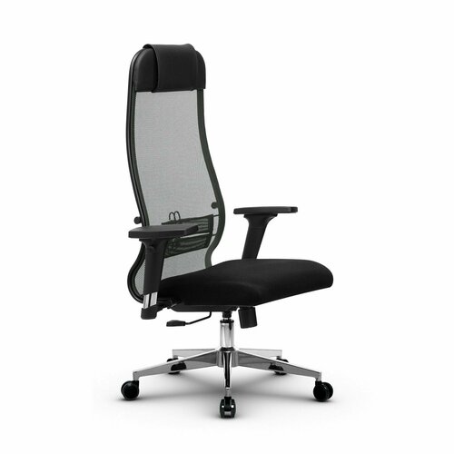 Компьютерное офисное кресло метта В 1b11/2D, Основание 17834, Темно-серое/Черное