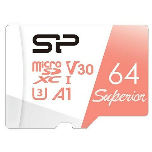 Карта памяти 64Gb MicroSD Silicon Power Superior (SP064GBSTXDV3V20)