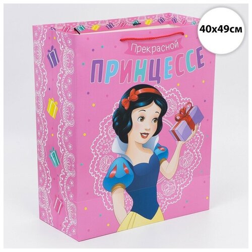 Пакет подарочный "Прекрасной принцессе!", Принцессы, 40х49х19 см