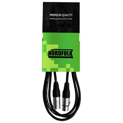 Микрофонный кабель NordFolk NMC9/10M XLR(F) - XLR(M) 10 метров.