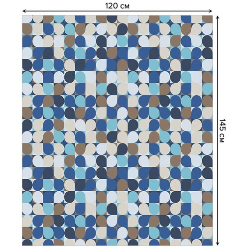 Скатерть прямоугольная JoyArty "Мозаичная плитка" из сатена, 120x145 см