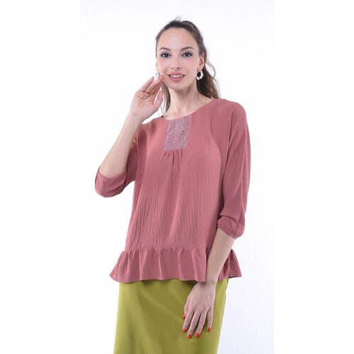 Блуза Тамбовчанка, размер 44, розовый