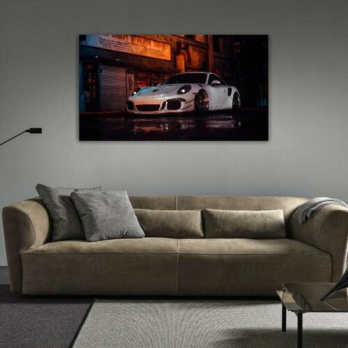 Картина на холсте 60x110 Альянс Лес "Авто Porsche 911 Car NFS" на подрамнике / интерьер/ декор