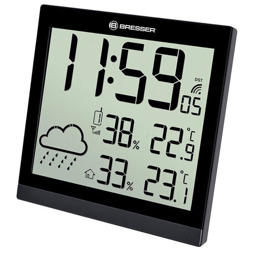 Bresser ClimaTemp JC LCD Метеостанция (настенные часы) , черная