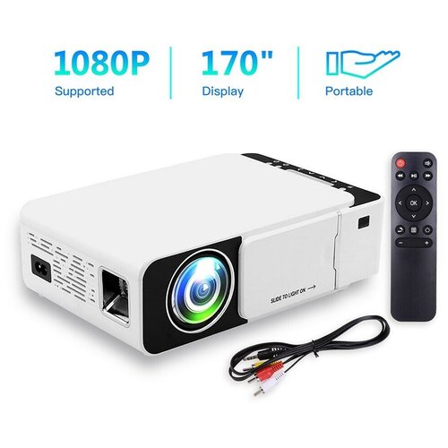 Светодиодный видеопроектор / домашний кинотеатр с пультом дистанционного управления T5 HD 1080P