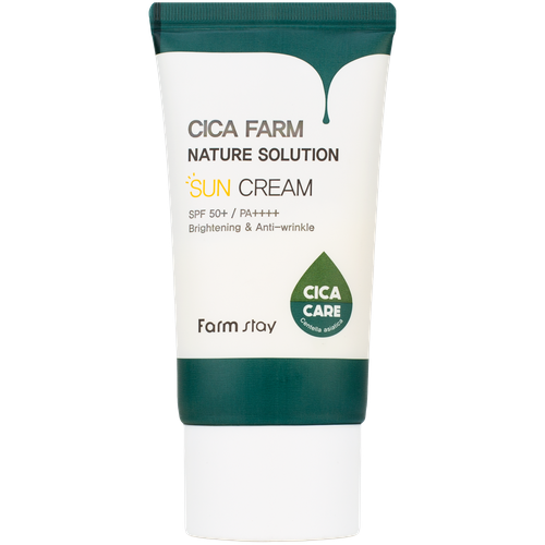 FarmStay Восстанавливающий солнцезащитный крем, SPF50+ / PA++++ Cica Farm Nature Solution Sun Cream, 50 г