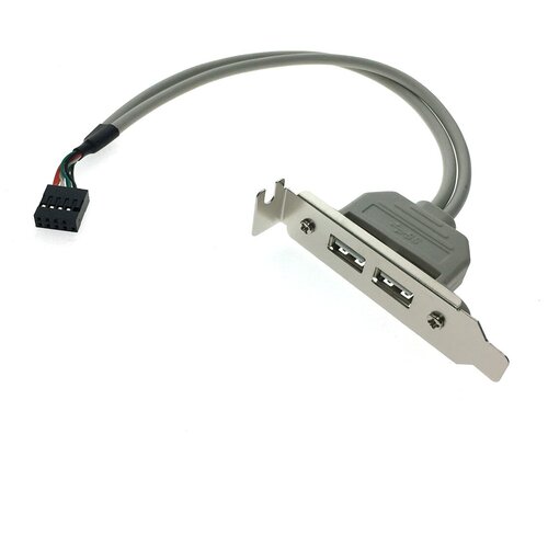 Планка (bracket) в корпус USB 2.0 - 2 порта низкопрофильная (low profile) Espada модель: EBRT-2USB2LOW