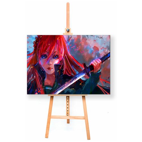 Интерьерная картина Coolpodarok Аниме девушка с катаной рыжие волосы