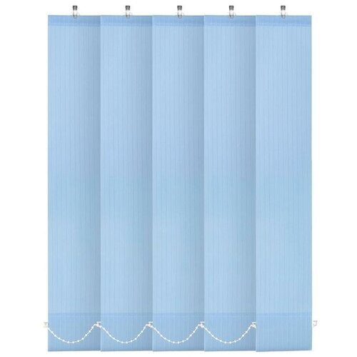 Комплект ламелей для вертикальных жалюзи «Лайн», 5 шт, 180 см, цвет голубой 5205006