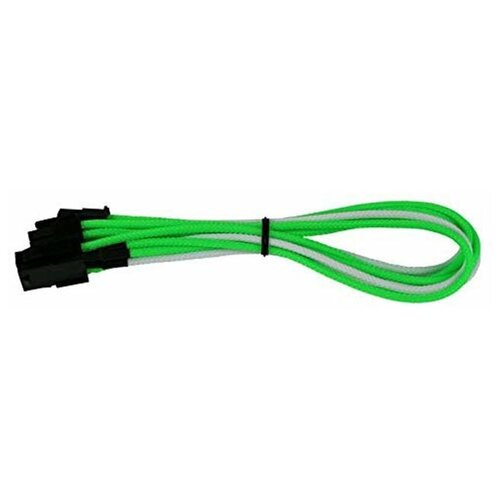 Аксессуар Переходник Nanoxia 6-pin PCI-E - 8-pin (6+2) 30cm Green-White NXP683EGW